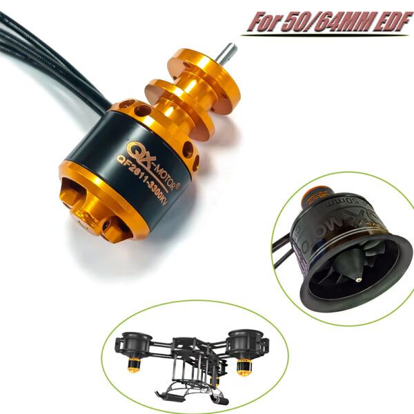 QX-MOTOR QF2611 3300KV 4000KV 4600KV 5000KV Brushless Motor For 50mm EDF